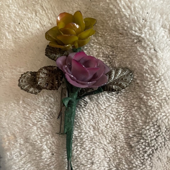 Jewelry | Vintage Rose Pin Branded Vinatge Brooch | Poshmark